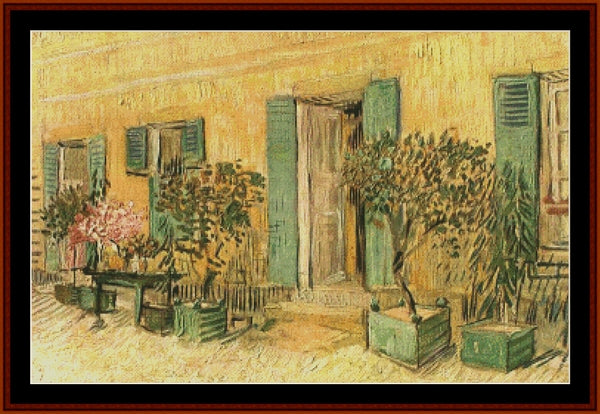 Restaurant in Asnieres - Vincent Van Gogh pdf cross stitch pattern ...
